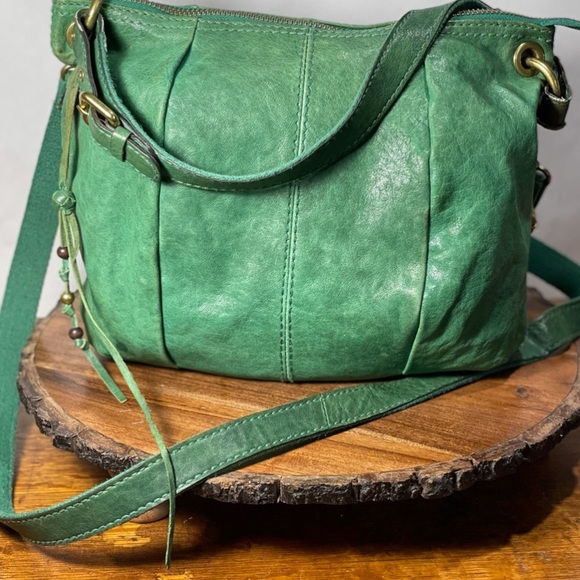 Fossil | Bags | Fossil Green Leather Crossbody Bag | Poshmark